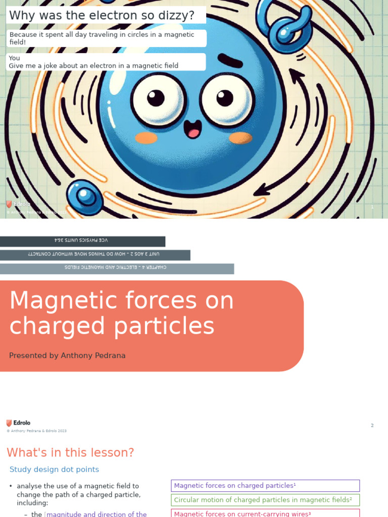 Lesson Slides - Magnetic Forces On Charged Particles - Edrolo | PDF ...