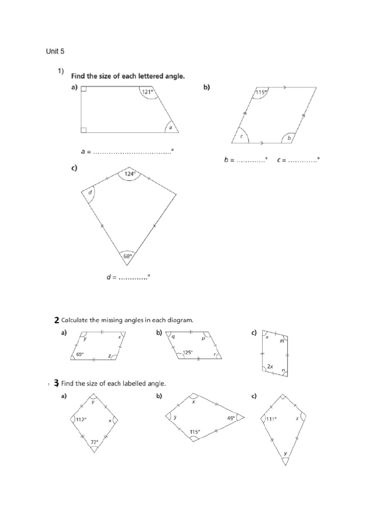 Unit 5 Worksheet | PDF