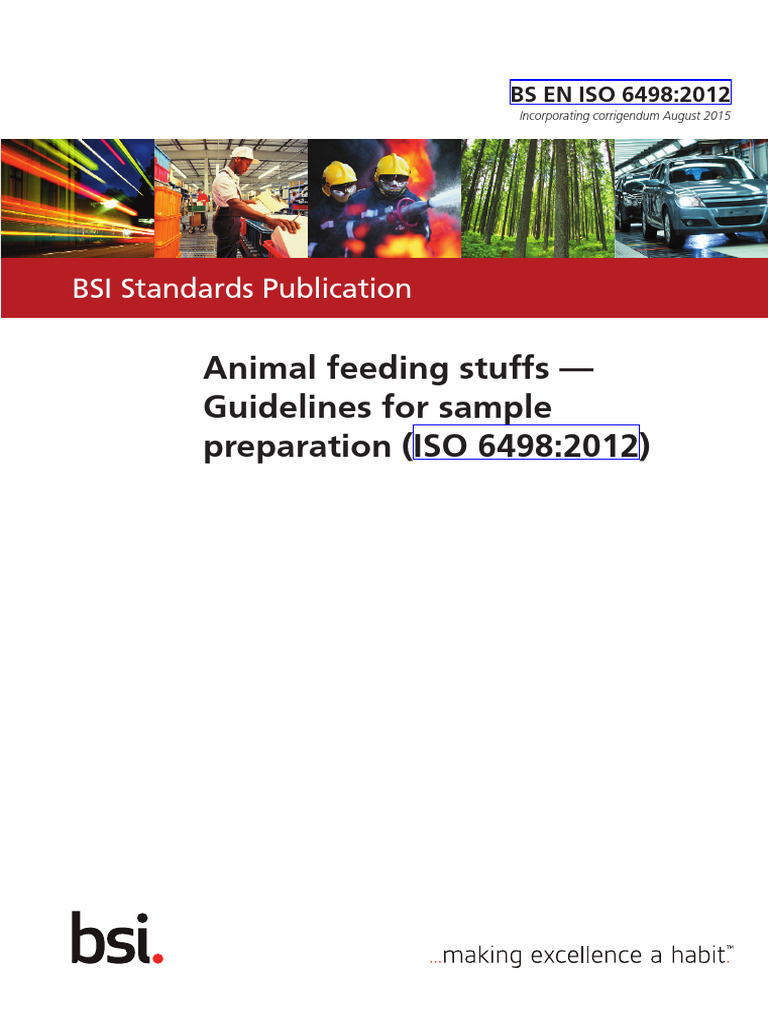 ISO 6498:2012 Guidelines for Sample Prep | PDF | Mixture | Animal Feed