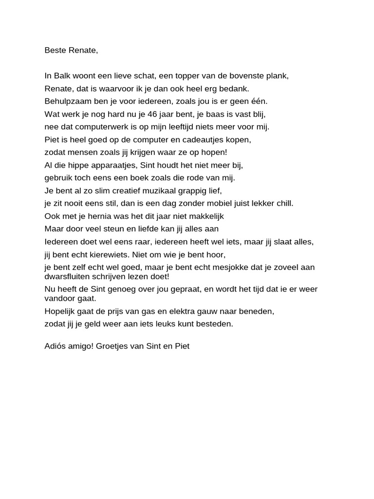 Sinterklaasgedicht | PDF
