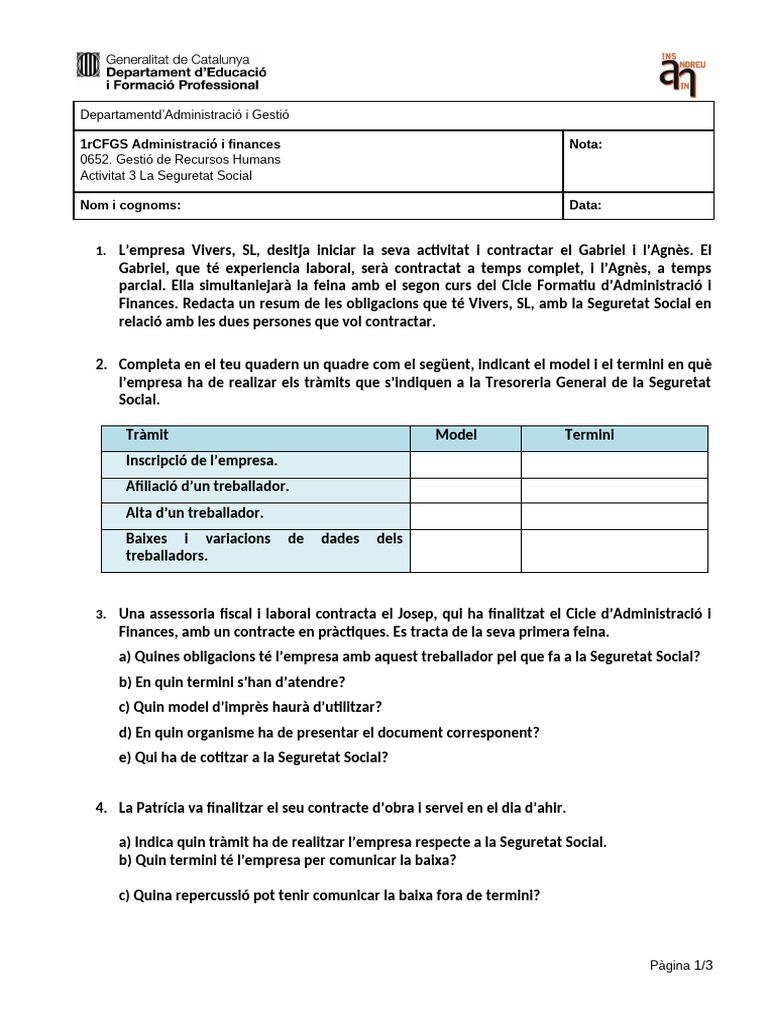 RA3. Activitat Classe 3 | PDF