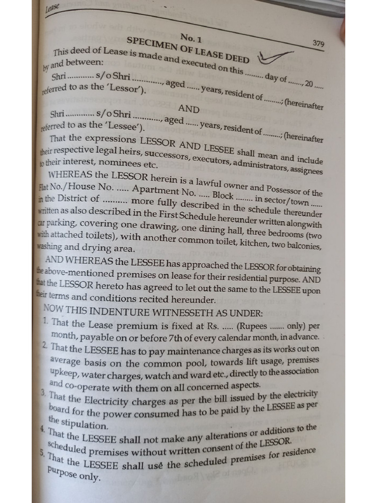 Lease Deed | PDF
