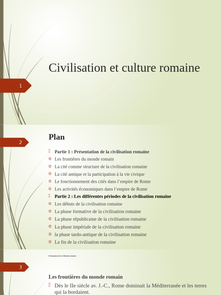 Civilisation romaine : histoire et structures | PDF | Rome antique ...