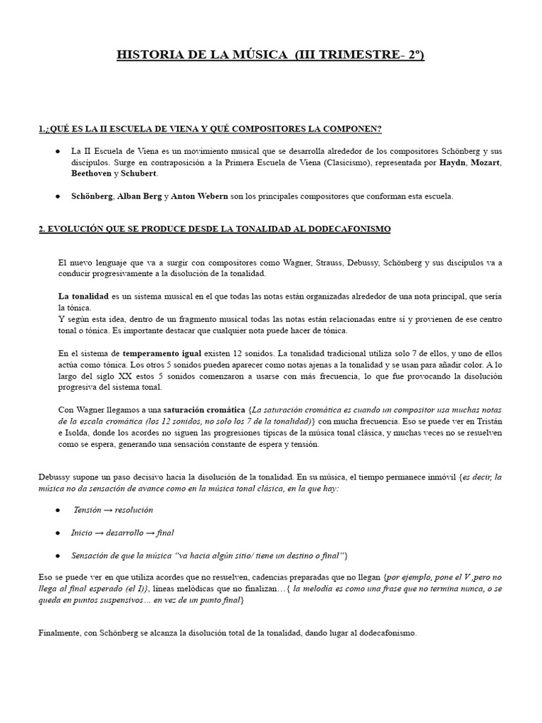 HIST (M) - III EVA (2º) | PDF | Acorde (Música) | Escala (música)