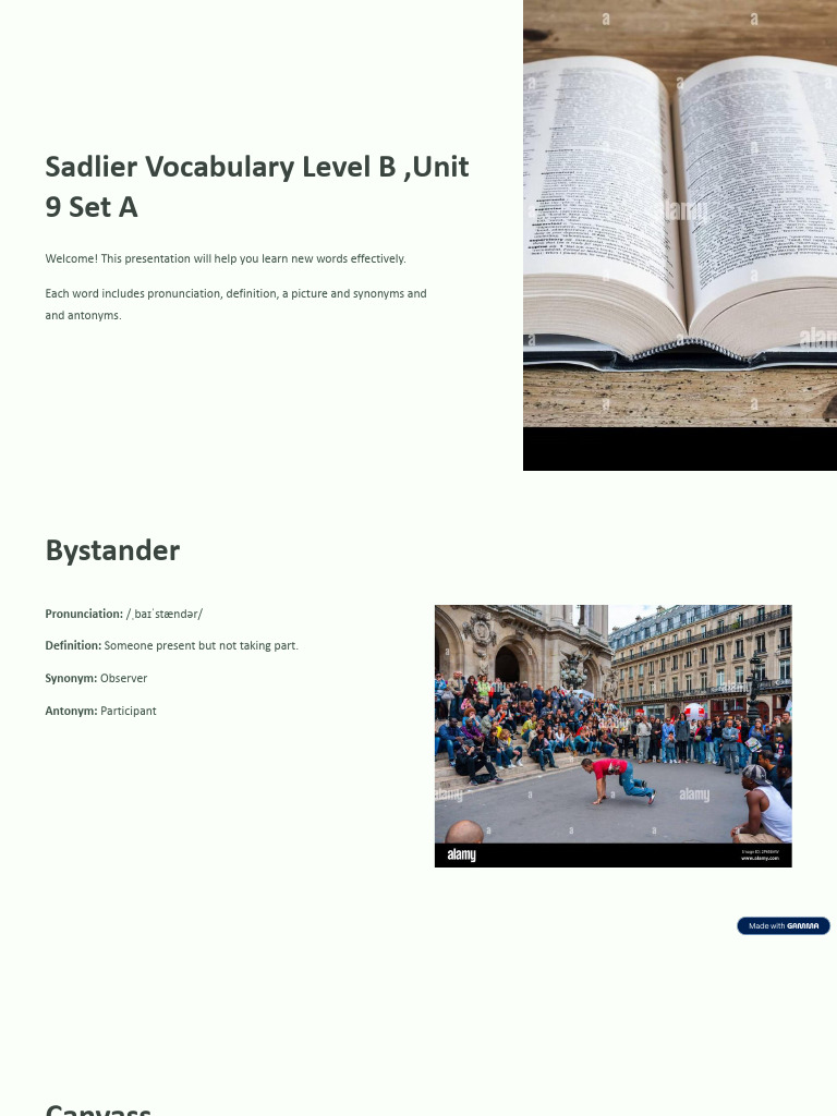 Sadlier-Vocabulary-Level-B-Unit-9-Set-A (4 Files Merged) | PDF ...