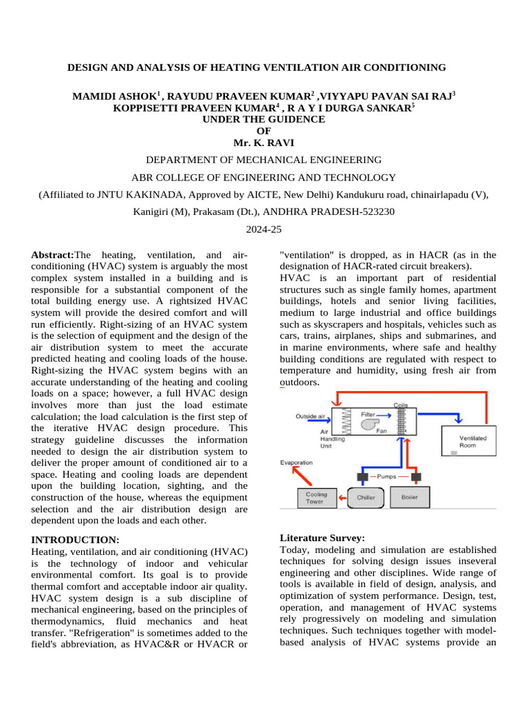 HEATING VENTILATION AIR CONDITIONING Paper | PDF | Computer Aided ...