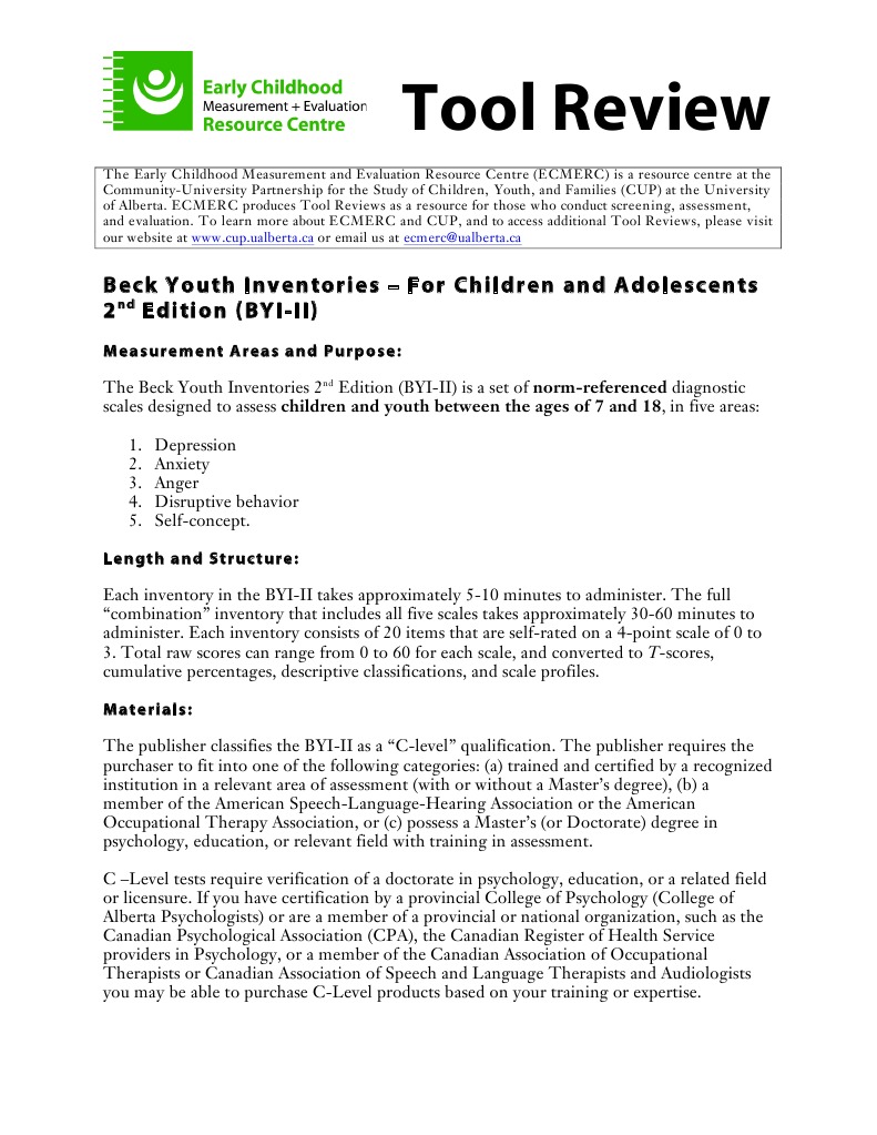 BYI II Tool Review | PDF