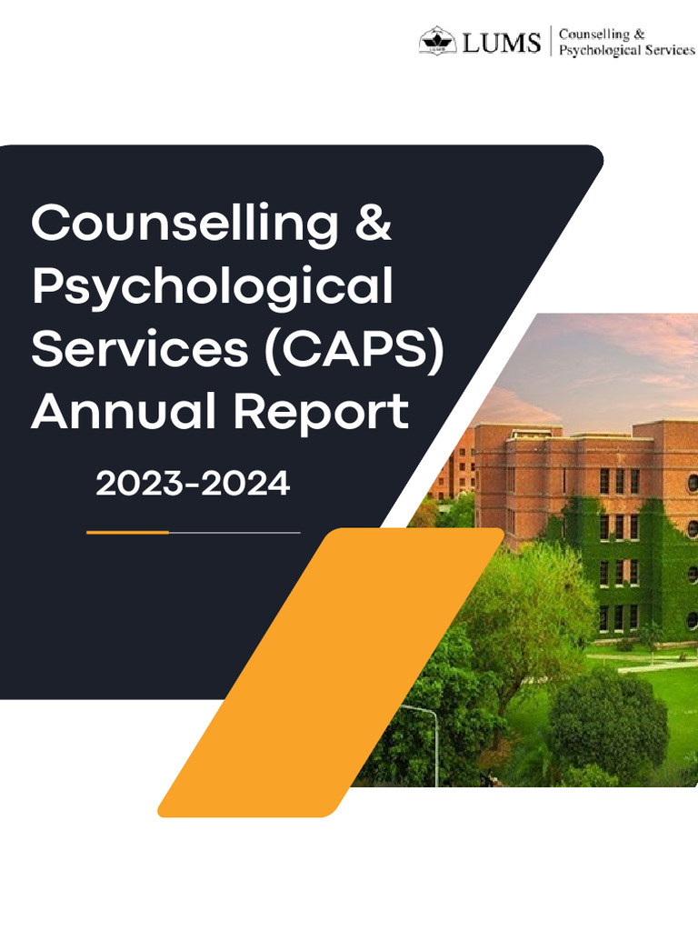 CAPS Annual Report 2023-2024 | PDF | Mental Disorder | Psychotherapy