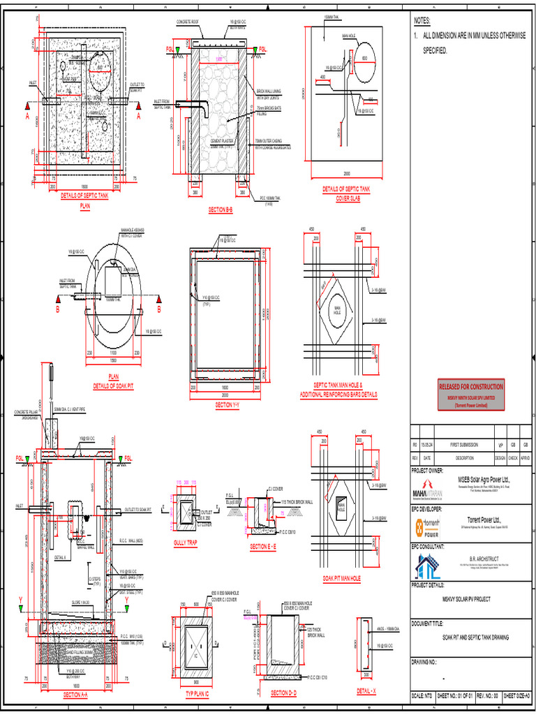 RFC - Soak Pit and Septic Tank Drawing | PDF | Environmental ...