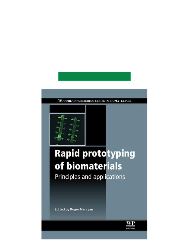 Rapid Prototyping of Biomaterials Principles and Applications Reference Book Download | PDF ...