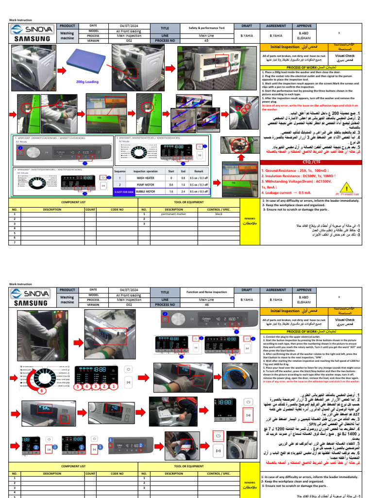 Work Instruction Inspection | PDF