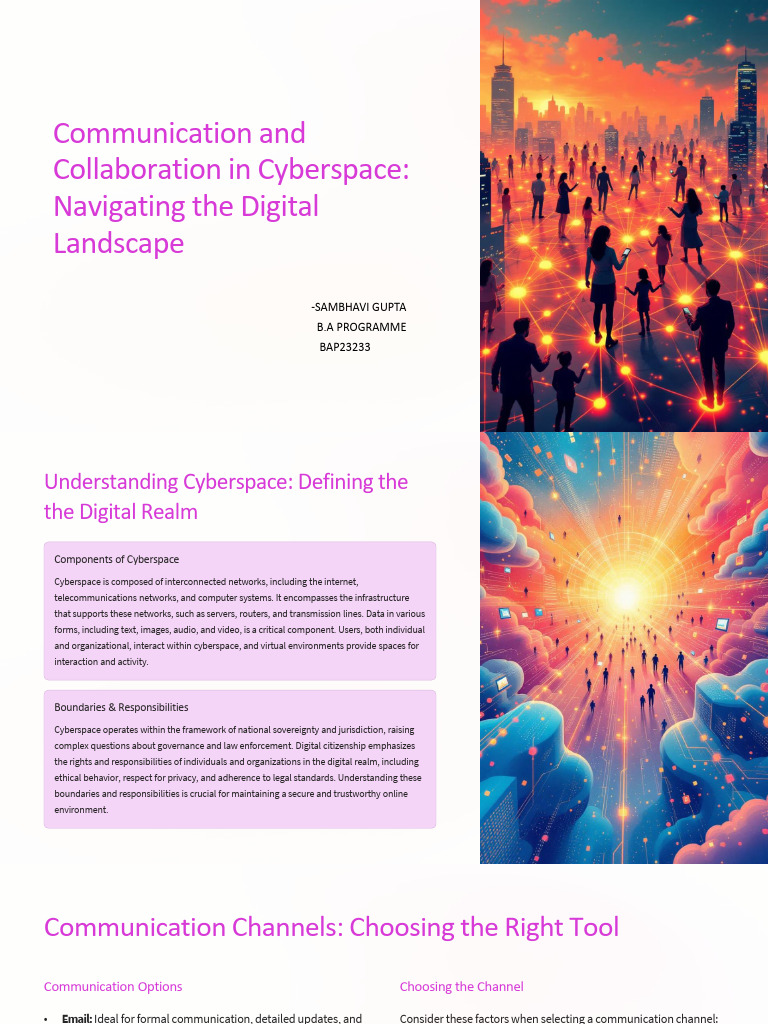 Communication and Collaboration in Cyberspace Navigating The Digital Landscape | PDF ...