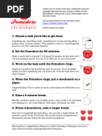 Pomodoro Technique Cheat Sheet by Nate | PDF | Career & Growth | Business