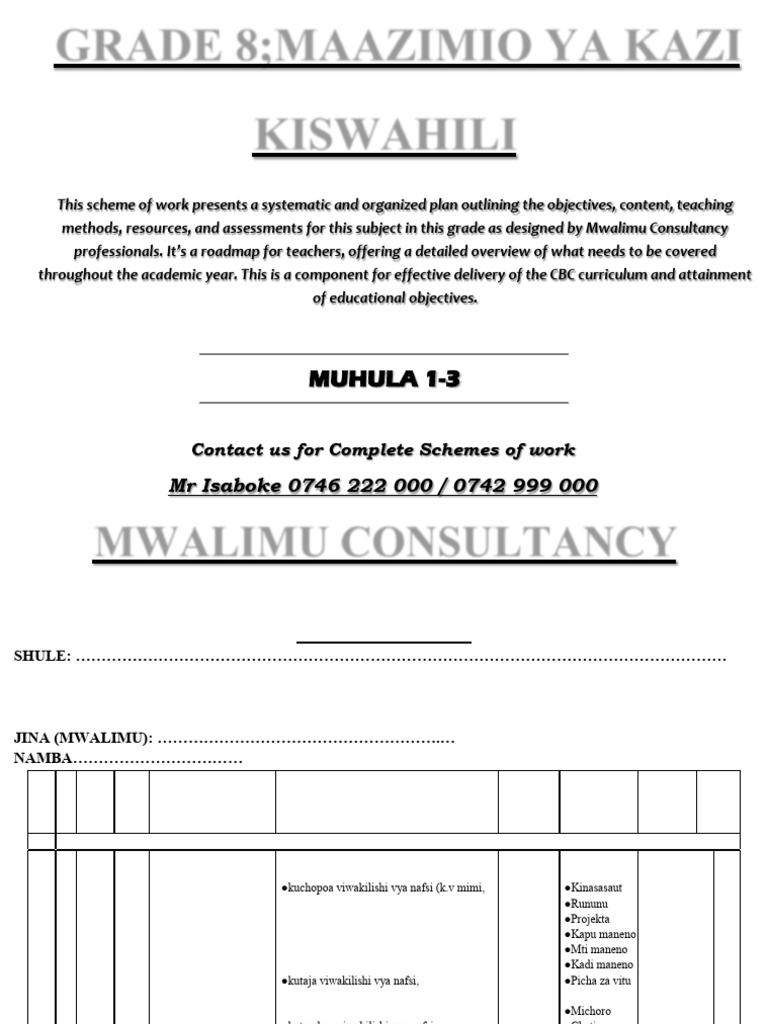 GRADE 8 KISW T1-T3 SP | PDF