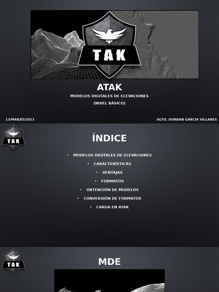 ATAK Modelos Digitales de Elevaciones (Nivel Básico) | PDF | Archivo de computadora | Informática