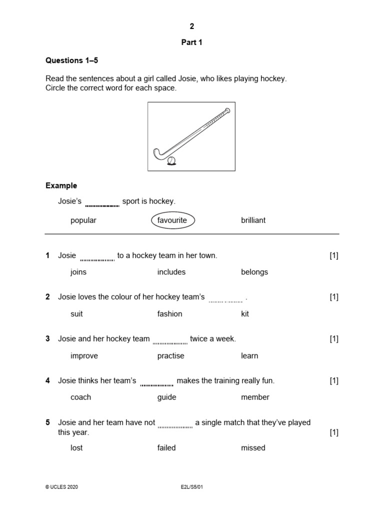 Reading and Usage Past Papers With Answer Key | PDF