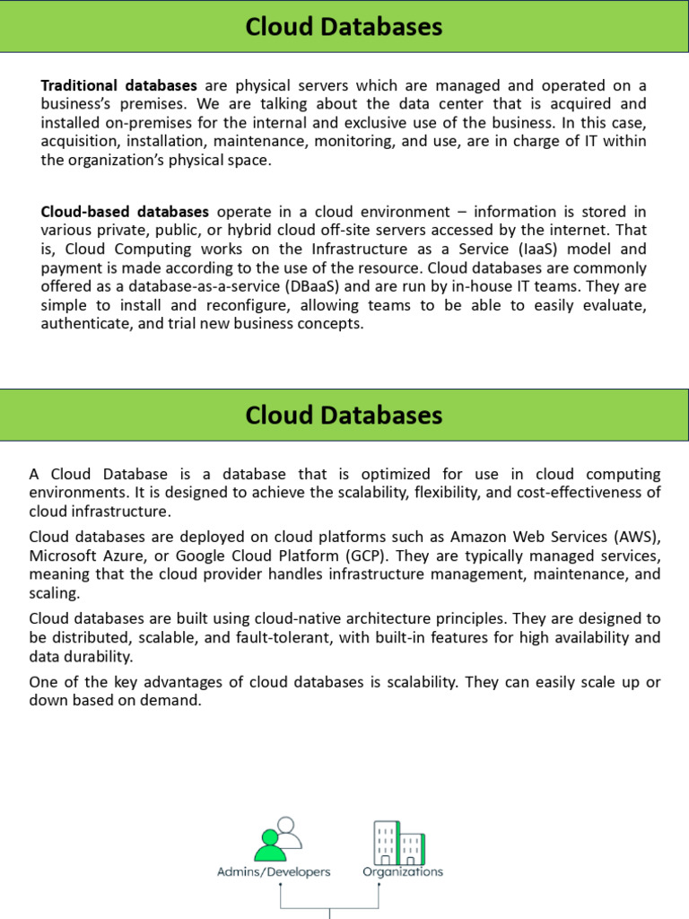 W1-2 IntroCloudDatabases | PDF | Cloud Computing | Databases