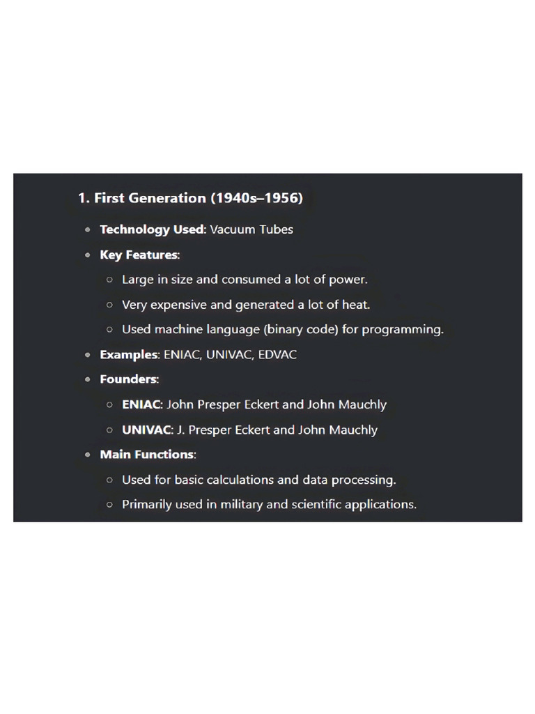 Computer Generations | PDF