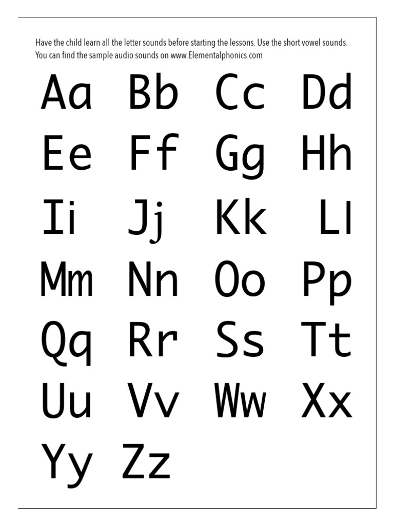 Alphabet Chart | PDF