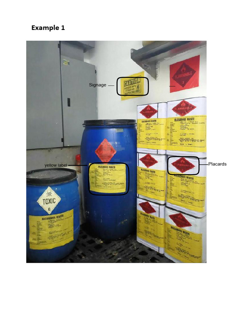 Example Picture of Hazardous Waste Storage Area | PDF