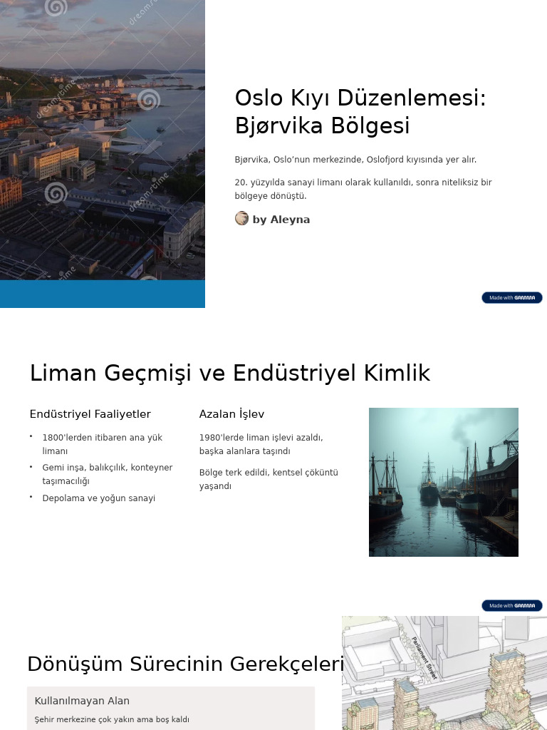 Oslo Kiyi Duzenlemesi Bjorvika Bolgesi | PDF