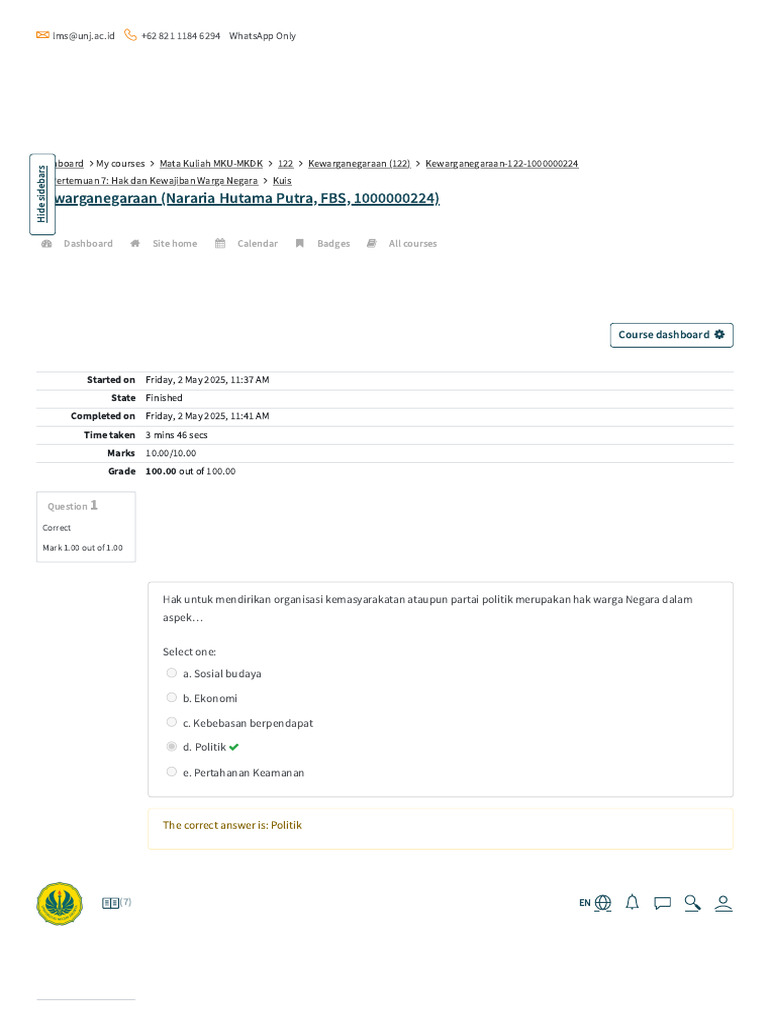 Kuis PKN_ Attempt review (yaan) | PDF