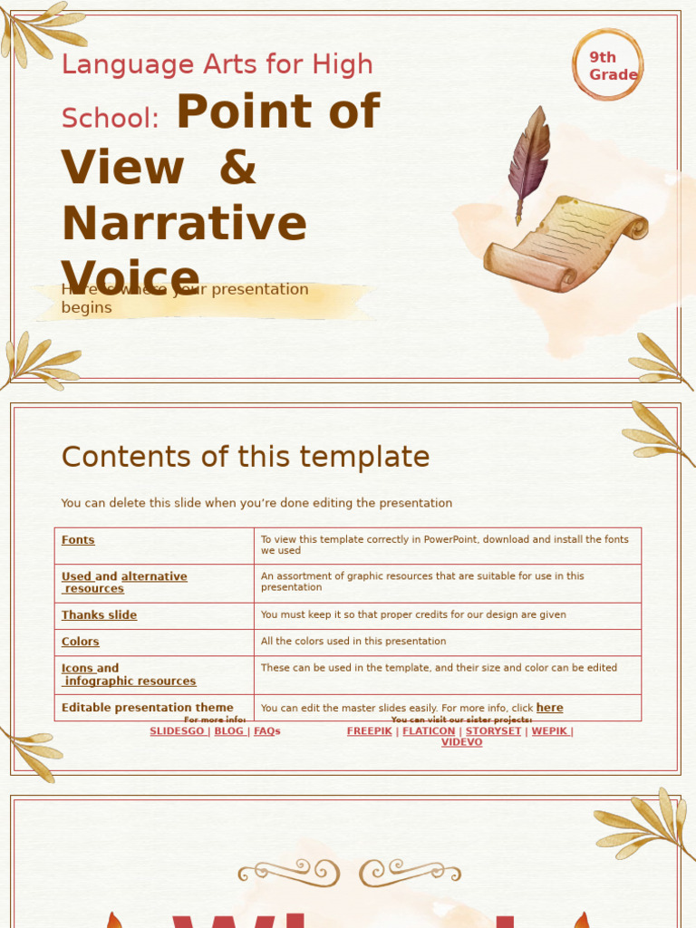 High School Narrative Voice & POV Guide | PDF | Planets | Mercury (Planet)