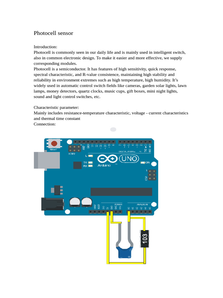 Project 27-Photocell sensor | PDF