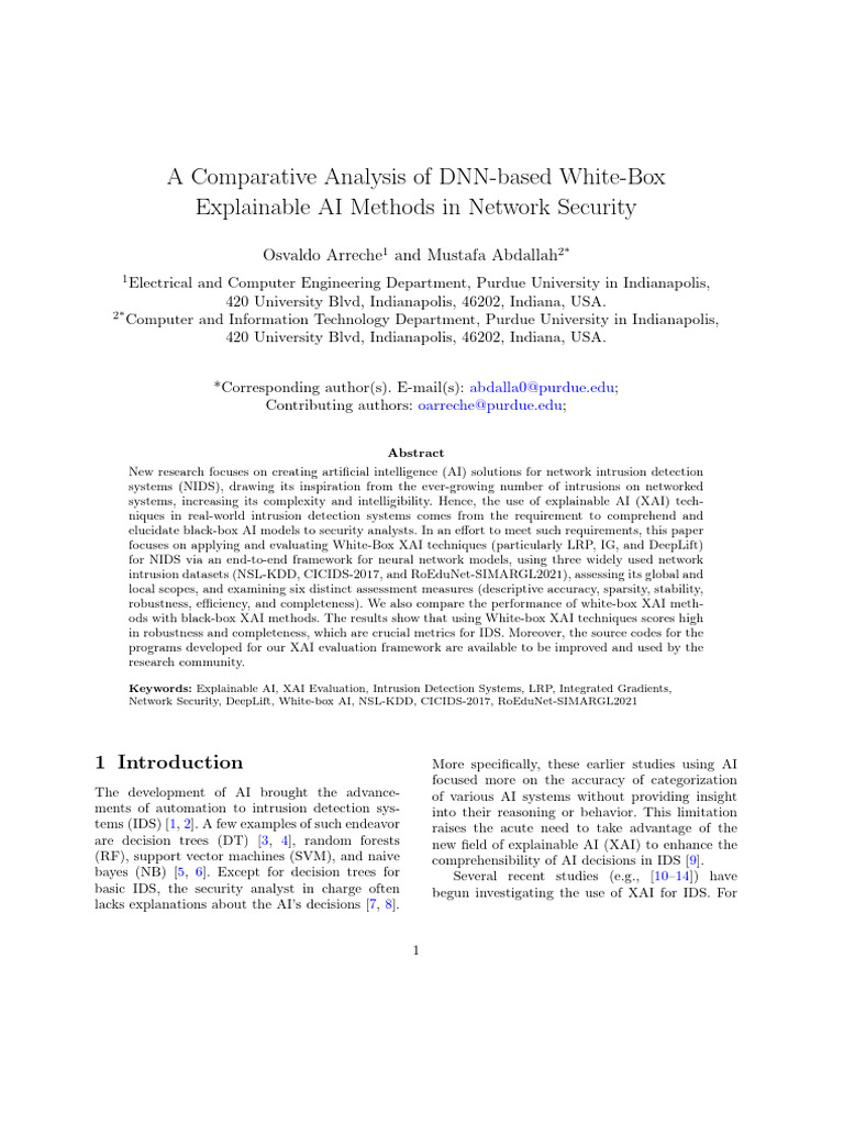 White-Box XAI in Network Security Analysis | PDF | Deep Learning ...