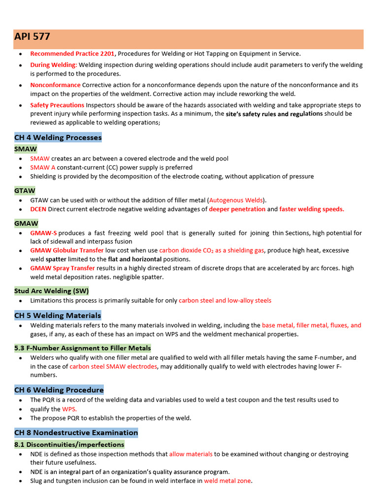 API 577 Welding Processes Inspection and Metallurgy | PDF | Welding | Construction