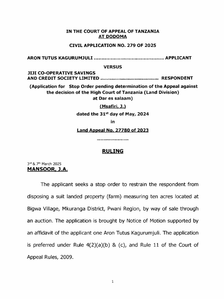 MD, Mendez - Application For Temporary Injunction Pending Appeal, ARON TUTUS KAGURUMJULI | PDF ...