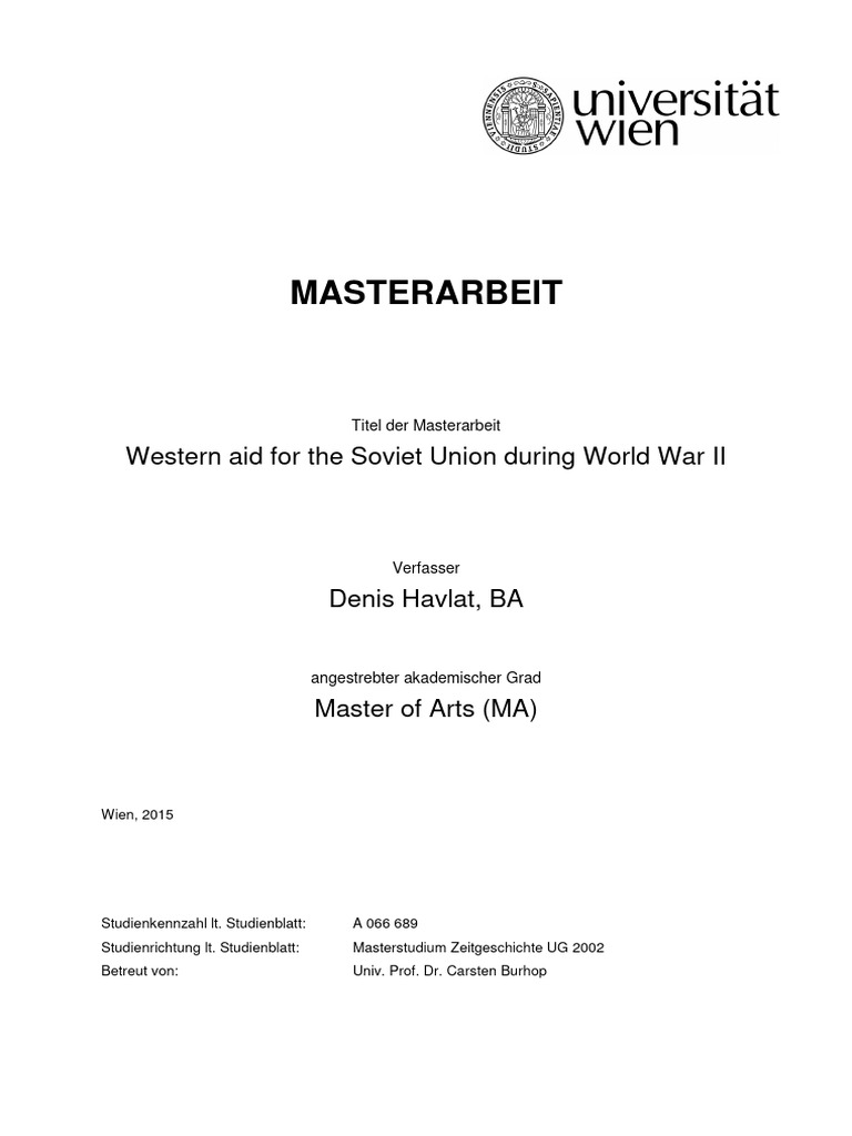 Western Aid For The Soviet Union During World War II | PDF | Lend Lease ...
