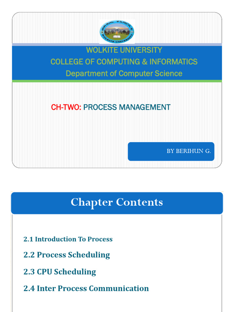 Ch-two Process Managment | PDF | Thread (Computing) | Process (Computing)