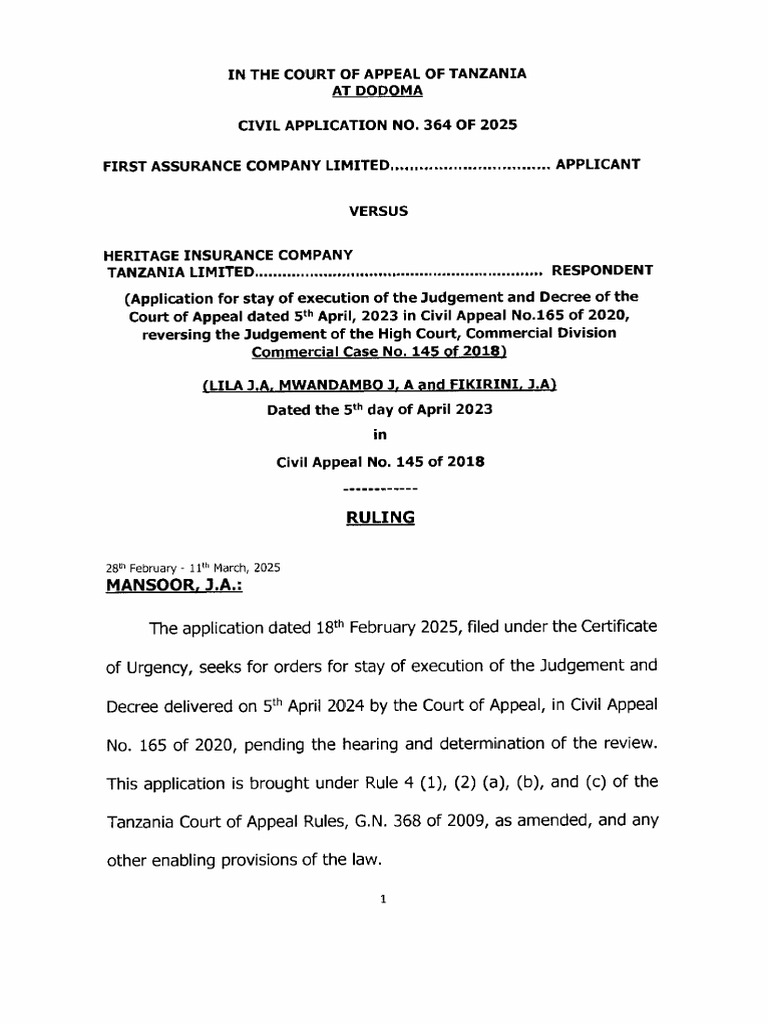 MD, Mendez - Conditions for Stay of Execution Apply Even for Application Made Under Rule 4 of ...