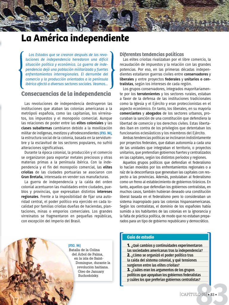 4-La Econom-A de - Merica Despu-S de La Independencia | PDF | Esclavitud | Minería