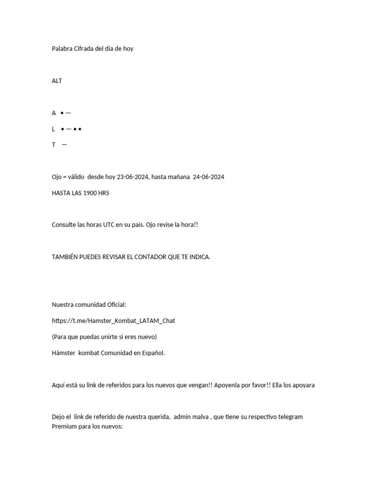 Palabra Cifrada del día de hoy | PDF