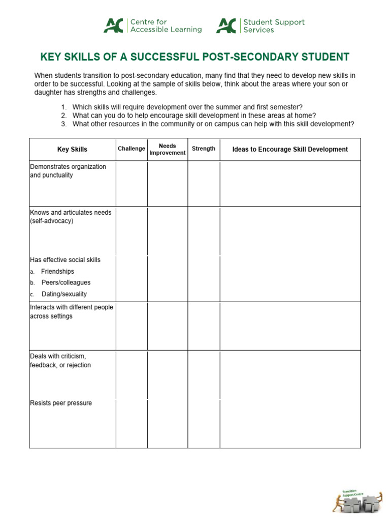 Essential Skills for Post-Secondary Success | PDF