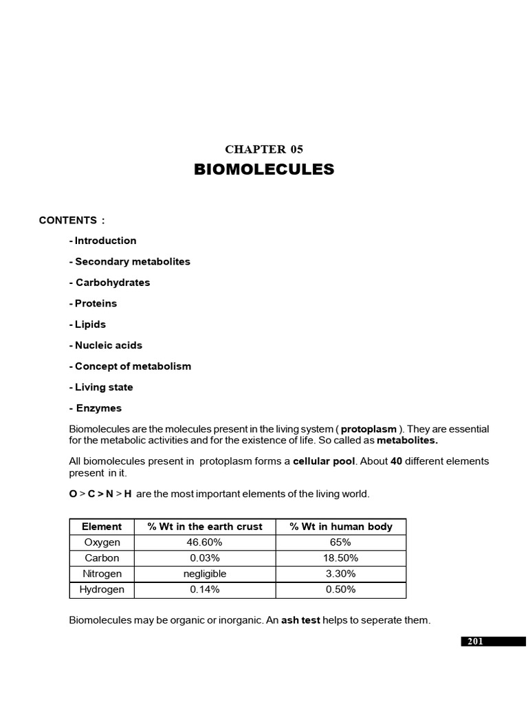 Biomolecules (Lecture Note) | PDF | Carbohydrates | Nucleotides