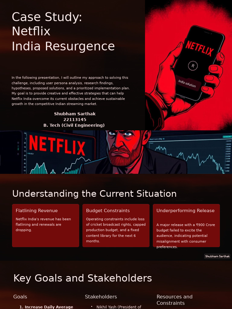 Case Study Netflix India Resurgence | PDF | Netflix | Subscription ...