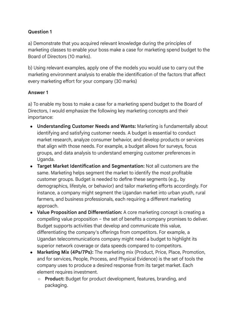 Marketing Questions and Answers | PDF | Pricing | Marketing