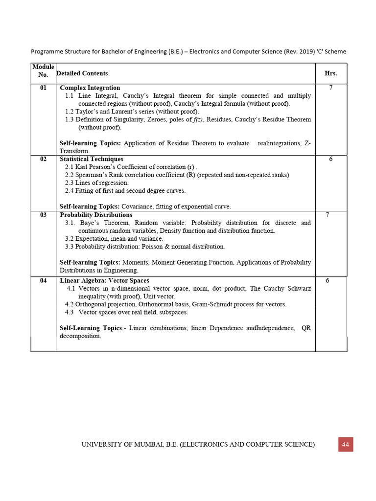B.E. Electronics & Computer Science Curriculum | PDF | Amplifier ...