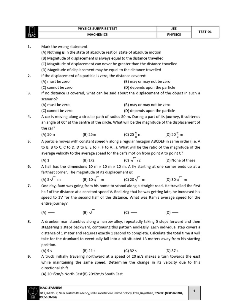 Mechanics Concepts and Problems | PDF | Acceleration | Velocity