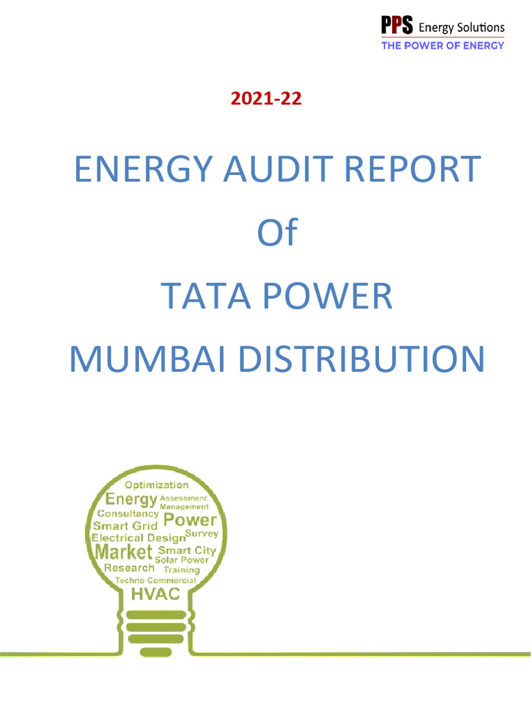 Tata Power Mumbai Energy Audit 2021-22 | PDF | Electric Power ...
