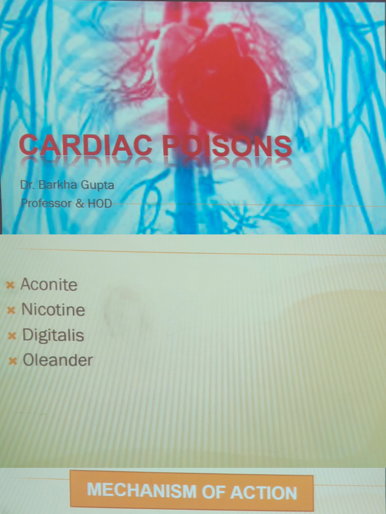CARDIAC POISONS | PDF