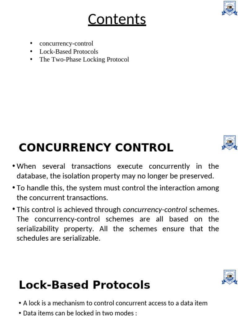 DBMS UNIT-5 Protocols-1 | PDF | Database Transaction | Synchronization