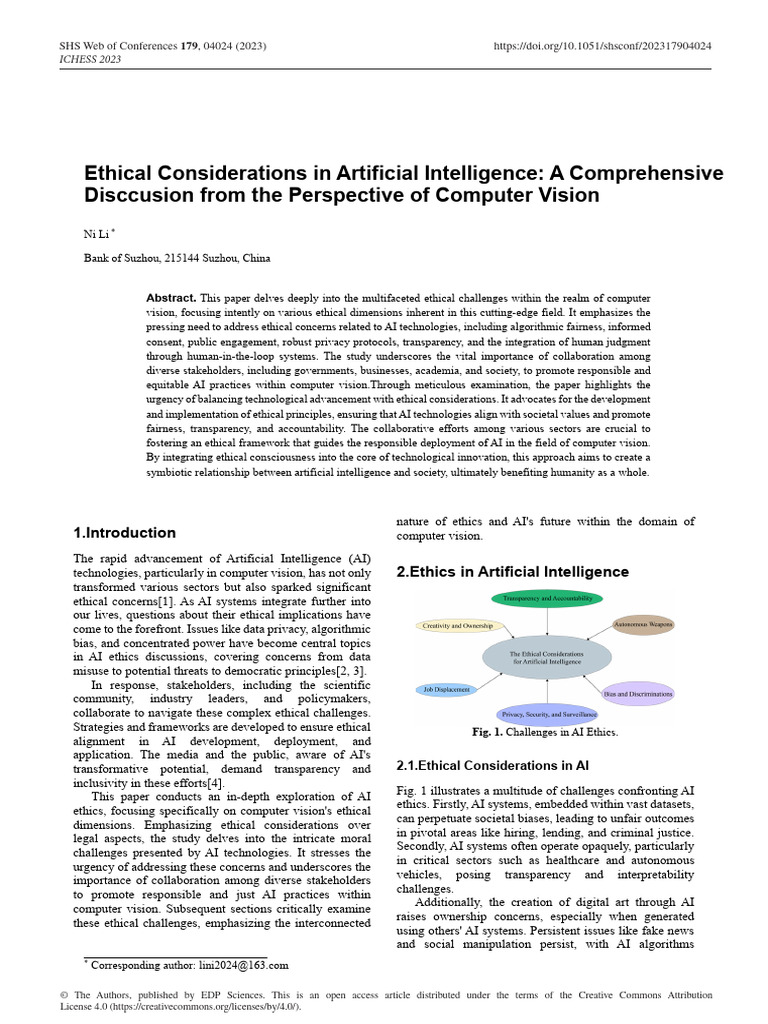 Ethical Considerations in Artificial Intelligence | PDF | Artificial ...