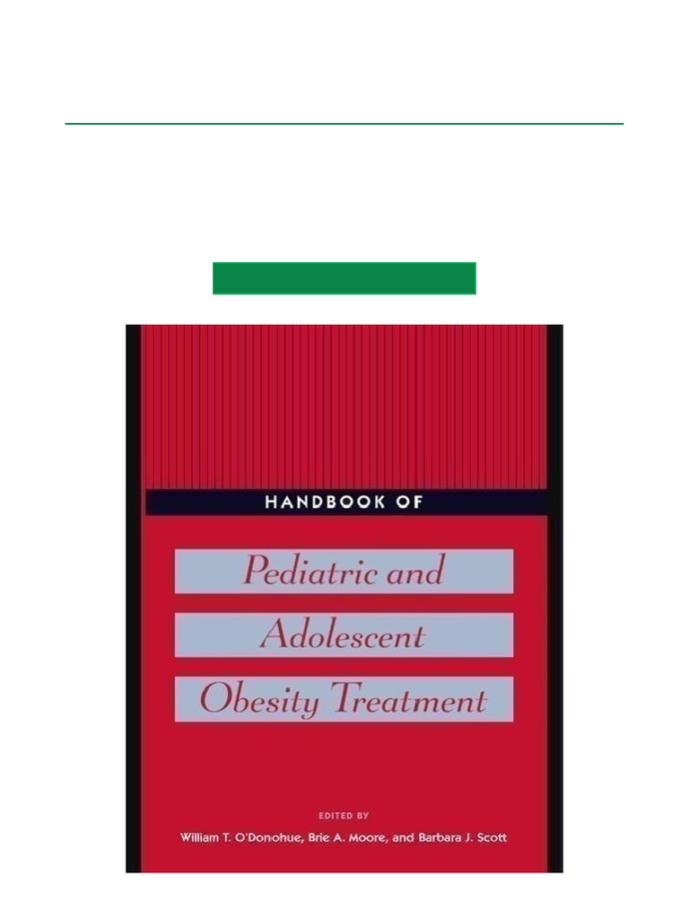 Pediatric Obesity Treatment Handbook | PDF | Preventive Healthcare ...