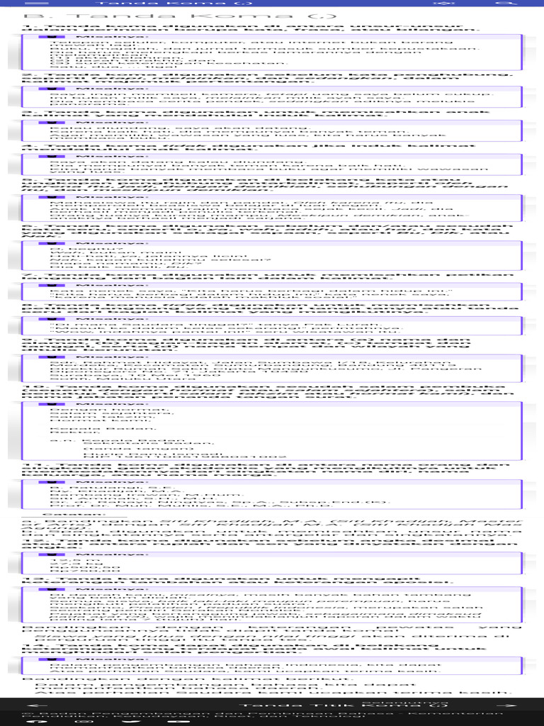 Tanda Koma (,) - EYD V 2 | PDF