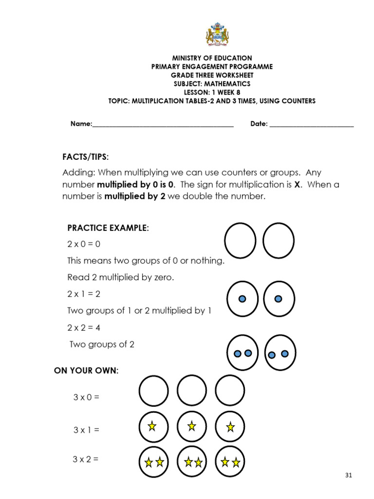 Grade 3 Mathematics Week 8 Lesson 1 | PDF
