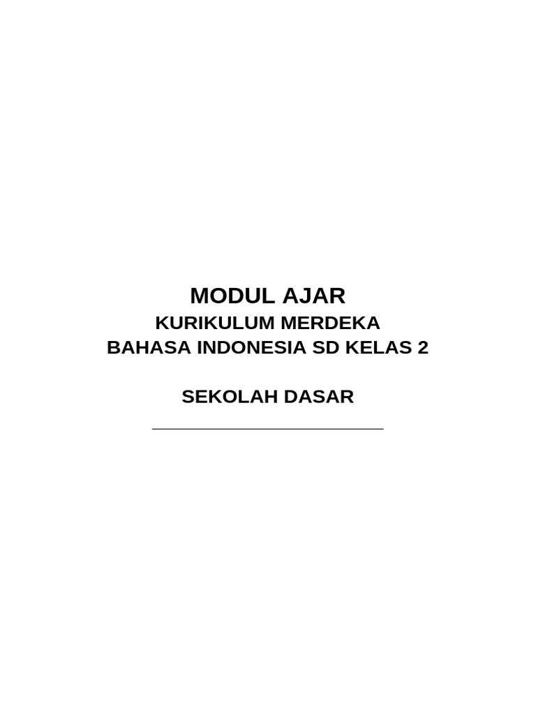 MODUL AJAR Phintar BI Kls 2 BAB 3 | PDF